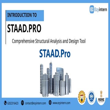 staad pro class 1 compressive structural analysis and Design tool .pptx