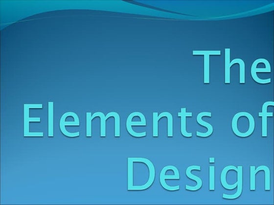 The Elements of Art | PPT