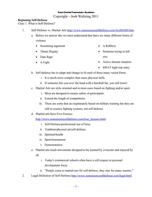 Self defence ppt | PPTX