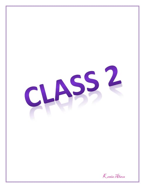 Class 3 2ciclo | PDF