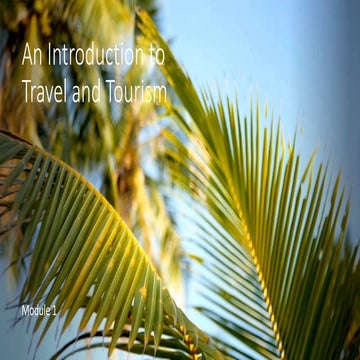 Aspects of tourism | PPTX