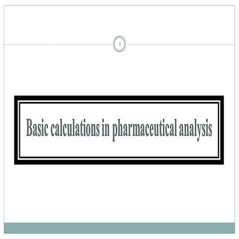 pharmaceutical calculations 8 | PPTX