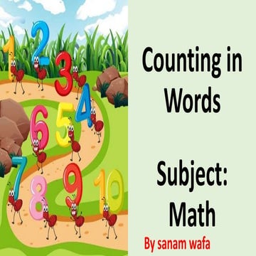 Math - counting in words 1-25 - furqan | PPT