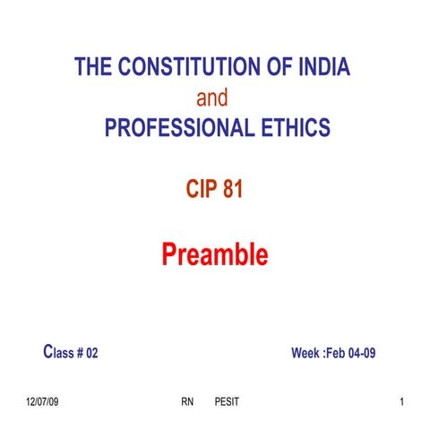 Class2 Preamble | PPT