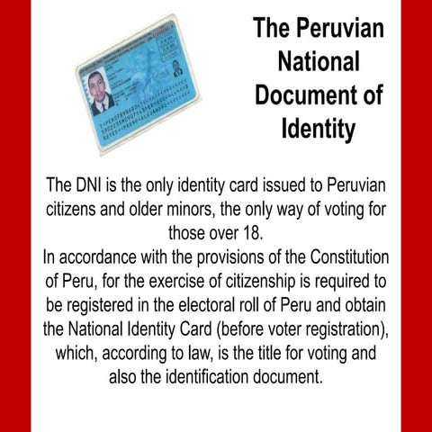 DNI: The Peruvian National Document of Identity | PPTX