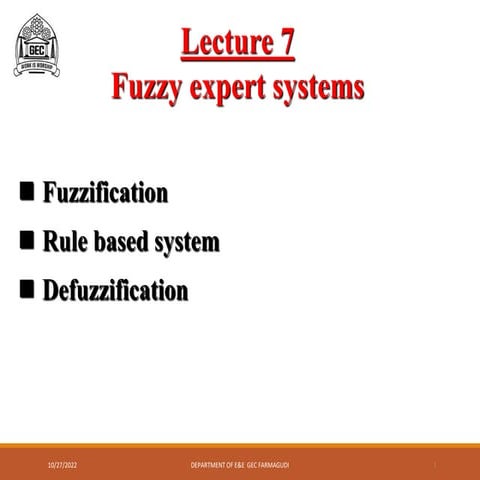 Fuzzy inference systems | PDF