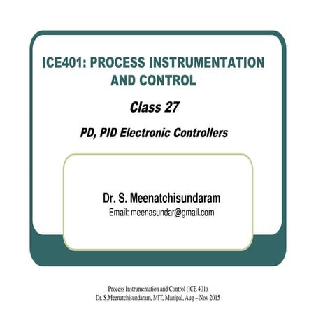 Class 27 pd, pid electronic controllers | PPT