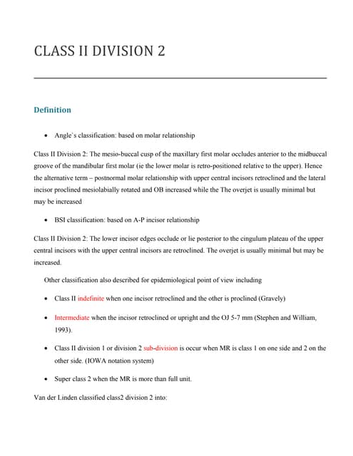 Angle’s class ii malocclusion | PPTX