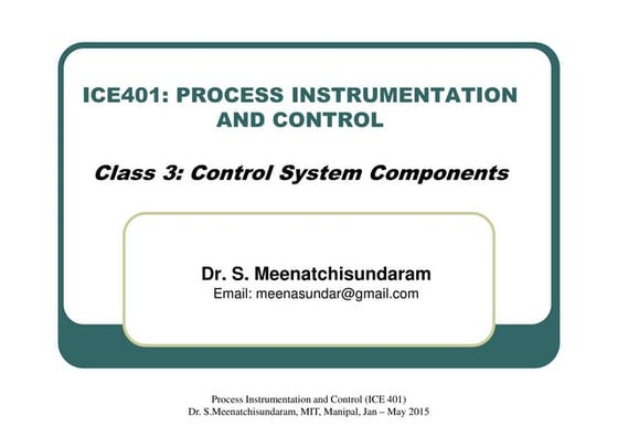 Instrumentation and process control fundamentals | PPTX