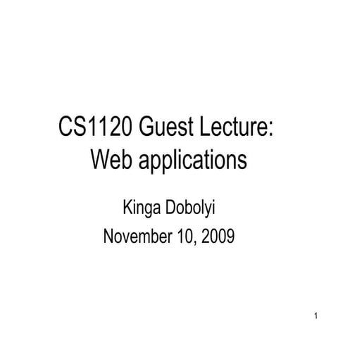 Web Applications Lecture Client–Server M | PPT
