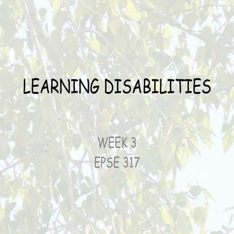 Class 3 powerpoint--language based learning disabilities | PPTX