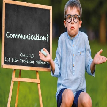 Class3 - The Role of Communication (cont) | PDF