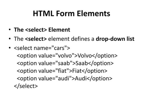 Std 12 Computer Chapter 1 Creating Html Forms Using Kompozer Ppt