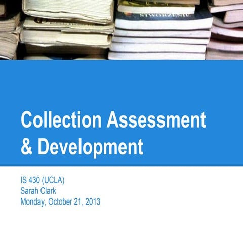 Class 4 - collection assessment and development | PDF