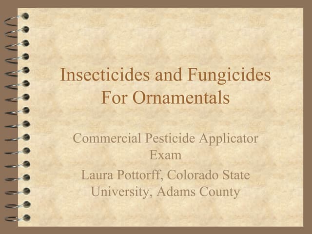 CLASSIFICATION OF INSECTICIDES AND THEIR MODE OF ACTION | PPTX