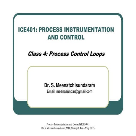 Class 4 process control loops | PDF | Chemistry | Science