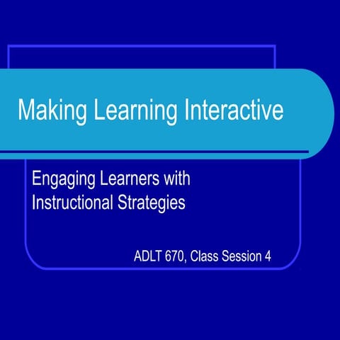 Class 4 instructional strategies and review na feb 9, 2016 | PPT