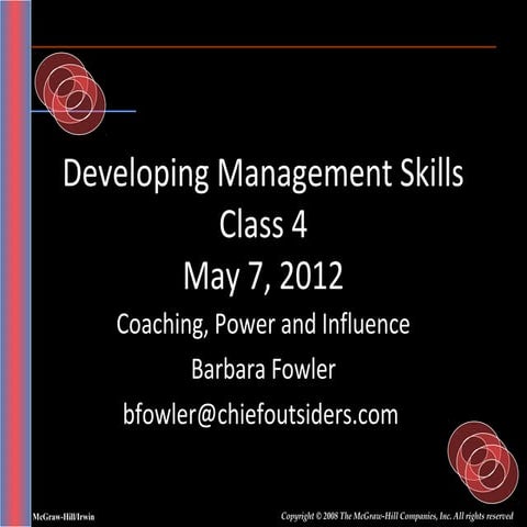 Class4 Developing Management Skills | PPT