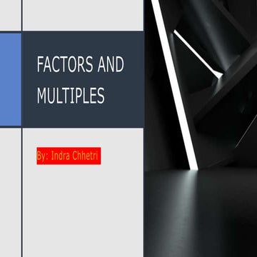 Factors And Multiples | PPTX