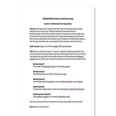Class 5, Tree-ring formation | PDF