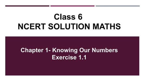 Ncert class9 exercise1.1_Q1 | PPT