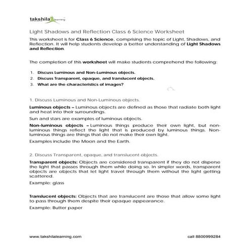 Class 6 Science Light, Shadows, and Reflection.pdf