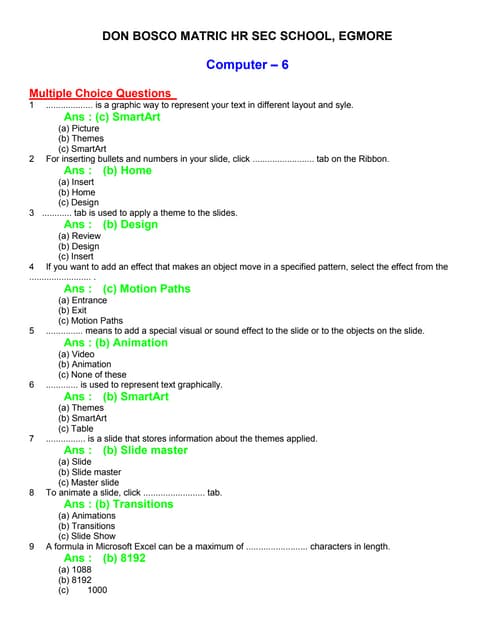 MS Office MCQ (Microsoft office Questions) | PDF