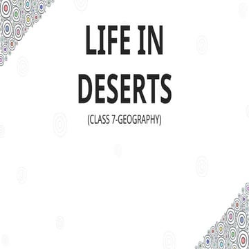 Slides on life in the deserts | PPTX