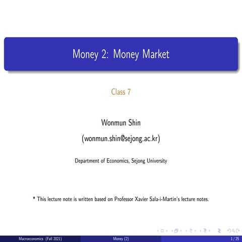 Class7_Money. Detailed information on money | PDF