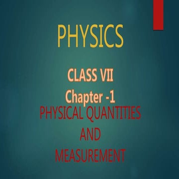 physical quantity and measurement (part 1) | PPTX | Physics | Science