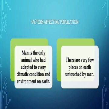 Class 8 geo - factors affecting population - 30th june | PPTX