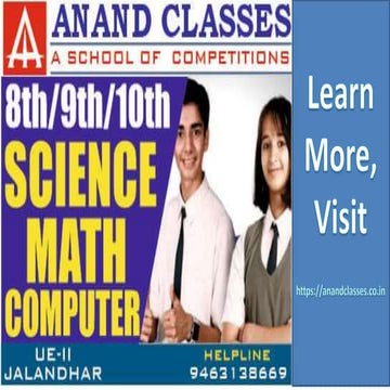 9463138669-Anand Classes|Class 8 9 10 Math Science Computer Tuition Coaching Center In Jalandhar ...
