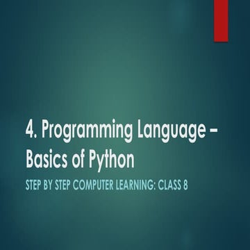 Python in one shot | PDF