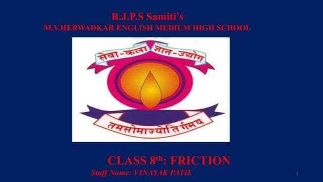 class 8, chapter -12 friction | PPT