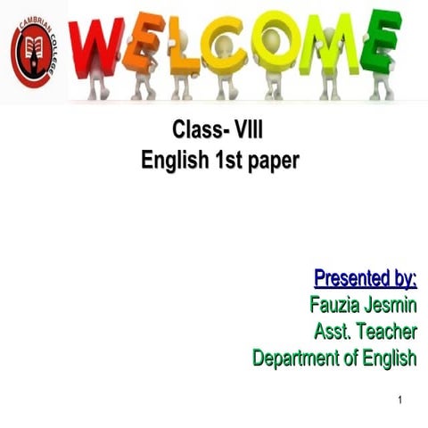 Class 8 english 1st paper moral stories | PPT