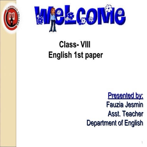 Class 8 english lesson 5 looking up words in a dictionary | PPT