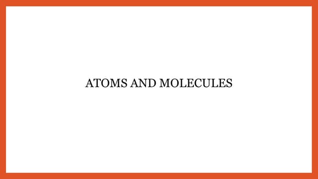 Molecules and its types | PPTX