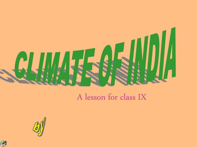 CLIMATE- class 9 | PPTX