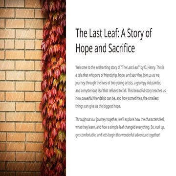 Class 9 ENGLISH (MOMENTS) Chapter 7 The-Last-Leaf-A-Story-of-Hope-and ...