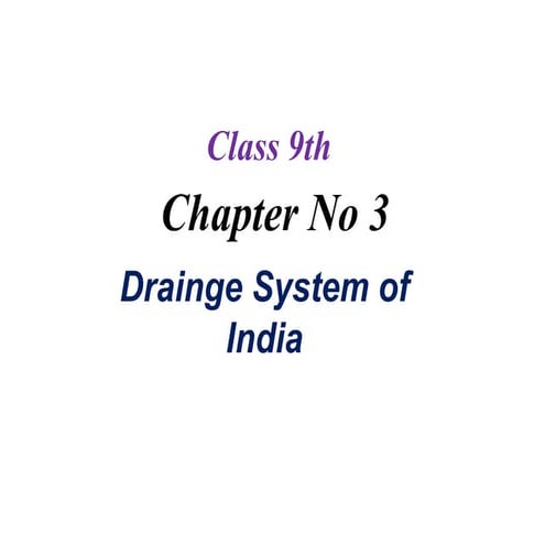 Drainage 9th class | PPTX