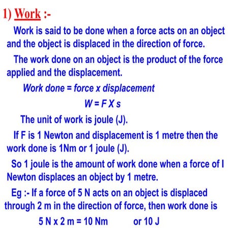 class 9 chapter 11 work and energy very helpful presentation | PPT