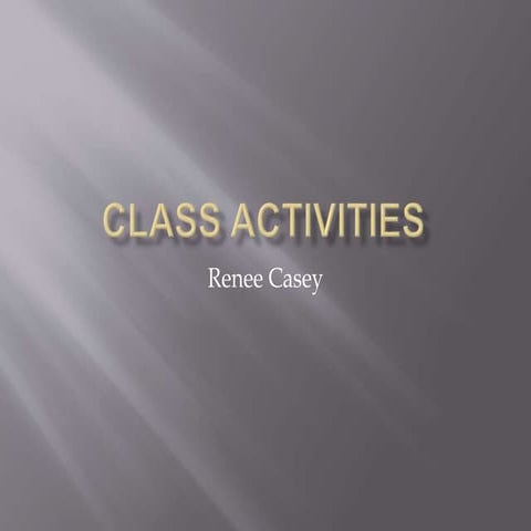 Class activities | PPTX