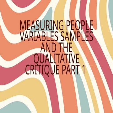 Measuring Variable PPTpowerpoint presentation | PPT