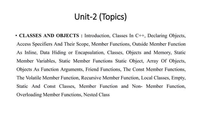 class and object C++ language chapter 2.pptx class and object C++ language chapter 2.pptx