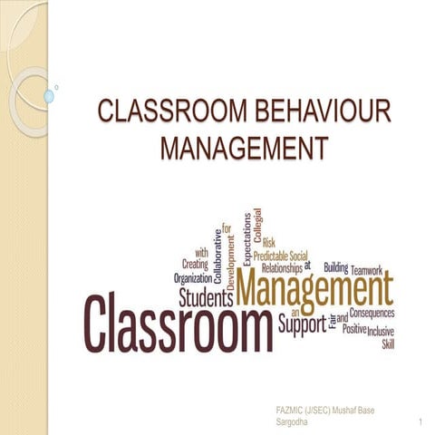 Class behaviour management | PPTX