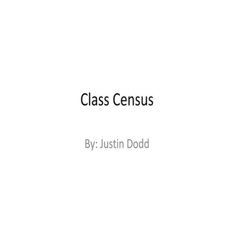 Class Census | PPT