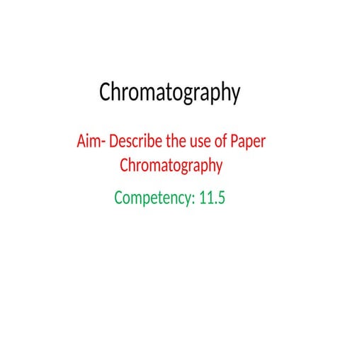 class Chromatography.pptxhhajhahahahajjajaj | PPTX
