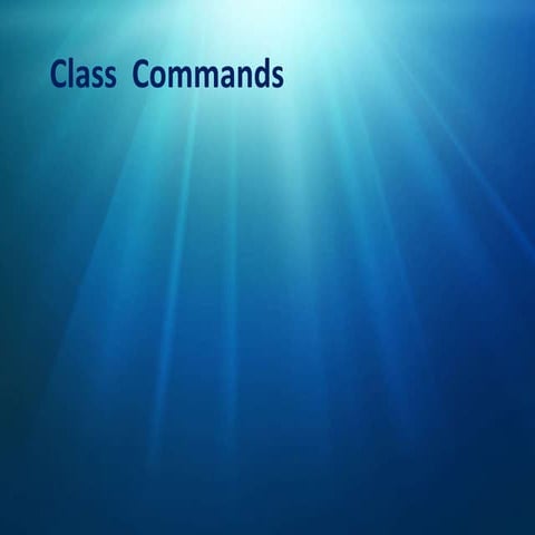 Class commands | PPT