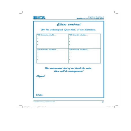 Class contract | DOCX