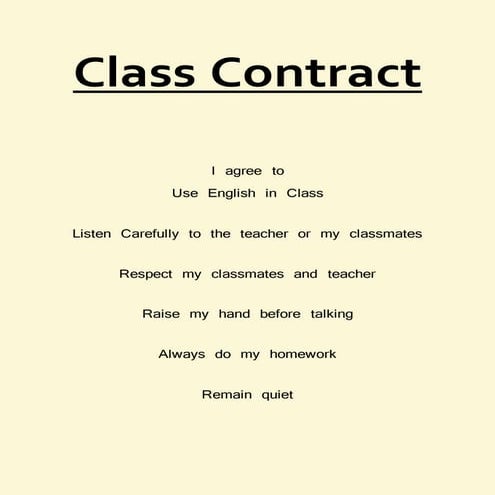 Class contract | PDF